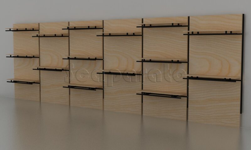 Exhibiciones modulares para exhibir toda su colección.